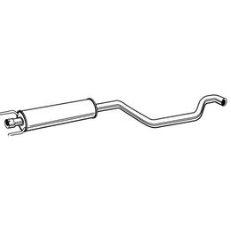 VEGAZ Mittelschalld&auml;mpfer os682 f&uuml;r Opel