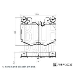Blue Print Bremsbelagsatz, Scheibenbremse adbp420222 Vorderachse f&uuml;r BMW (BRILLIANCE)