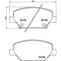 Hella Bremsbelagsatz, Scheibenbremse 8db355039121 f&uuml;r Opel