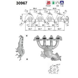 AS Katalysator 30967 f&uuml;r RENAULT