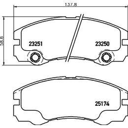 Hella Bremsbelagsatz, Scheibenbremse 8db355017131 f&uuml;r HOLDEN