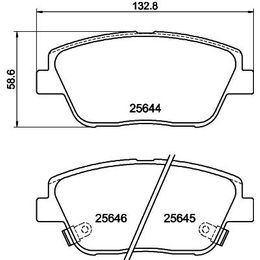 Hella Bremsbelagsatz, Scheibenbremse 8db355020551 f&uuml;r KIA HYUNDAI