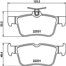 Hella Bremsbelagsatz, Scheibenbremse 8db355041071 f&uuml;r Ford