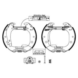 TEXTAR Bremsbackensatz Shoe Kit Pro 84059900 f&uuml;r Fiat ALFA ROMEO
