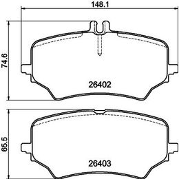 Hella Bremsbelagsatz, Scheibenbremse 8db355044361 f&uuml;r Mercedes