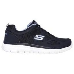 Sneaker Skechers "BURNS-AGOURA", Herren, Gr. 39, navy, Leder, Textil, kontrastfarbene Details, Schuhe Sneaker, Schn&uuml;rschuh, Sportschuh mit Memory Foam