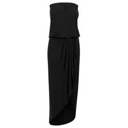 Shirtkleid Urban Classics "Urban Classics Damen Ladies Viscose Bandeau Dress", Damen, Gr. S, US-Gr&ouml;&szlig;en, schwarz, 95% Viskose, 5% Elasthan, unifarben, loose fit, Kleider Shirtkleid