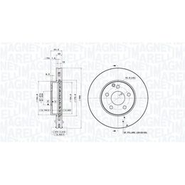 MAGNETI MARELLI Bremsscheibe 360406161401 innenbel&uuml;ftet-Bel&uuml;ftung mit tropfenf&ouml;rmigen Fl&uuml;geln 295mm 28mm f&uuml;r MERCEDES-BENZ