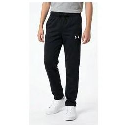 Sporthose Under Armour "UA BRAWLER 3.0 TAPERED PANT", M&auml;dchen, Gr. L (152/158), N-Gr, schwarz,, wei&szlig;, Obermaterial: 100% Polyester, Hosen Sporthose