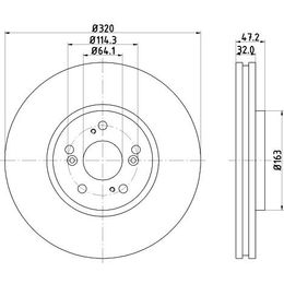 Hella Bremsscheibe 8dd355116091 320mm 32mm f&uuml;r HONDA