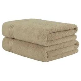 Saunatuch HAMMETEX "Hammetex 2er Set extra gro&szlig;e Saunat&uuml;cher", beige, B:80cm L:200cm, Frottier, Baumwolle, Handt&uuml;cher, 100% Baumwolle &ndash; Weich & Saugf&auml;hig &ndash; Luxuri&ouml;se Gro&szlig;e Spa-Badet&uuml;cher