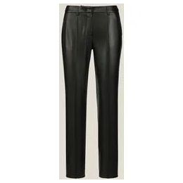 Madeleine Mode Stretch-Hose MADELEINE "Kunstlederhose Kunstlederhose mit Biesen", Damen, Gr. 21, N + K Gr, schwarz, Obermaterial: 95% Polyester PES. 5% Elasthan EL., Modern, Hosen, Lederimitat-Hose mit Biese