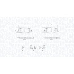 MAGNETI MARELLI Bremsbelagsatz, Scheibenbremse 363700483192 f&uuml;r LEXUS