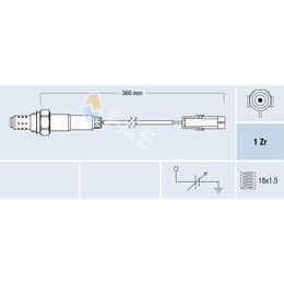 FAE Lambdasonde 77101 f&uuml;r PONTIAC OPEL GENERAL MOTORS DAEWOO CADILLAC HOLDEN CHEVROLET CHRYSLER SUZUKI AMC ISUZU SUBARU STANDARD AUTOMOBILE