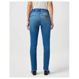 Skinny-fit-Jeans Wrangler "SIENNA", Damen, Gr. 29, L&auml;nge 30, rebel blau, Denim/Jeans, Obermaterial: 92% Baumwolle, 6% Polyester, 2% Elasthan, skinny fit lang, Jeans, im Five-Pocket Style