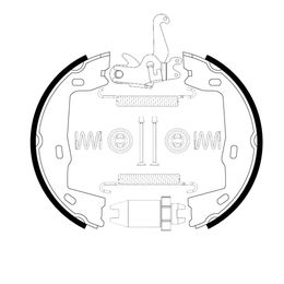 Bosch Bremsbackensatz, Feststellbremse 0204113824