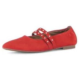 Ballerina Gabor "Eleganter Ballerina", Damen, Gr. 40, rot, Schuhe Ballerina