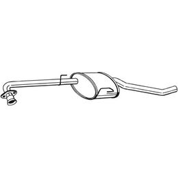 BOSAL Mittelschalld&auml;mpfer 283211 f&uuml;r Vaughall Opel