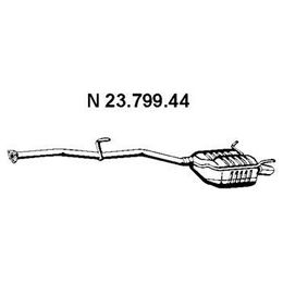 VEGAZ Endschalld&auml;mpfer ms374 hinten f&uuml;r Mercedes