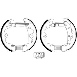 Hella Bremsbackensatz Shoe Kit Pro 8db355022991 f&uuml;r INFINITI