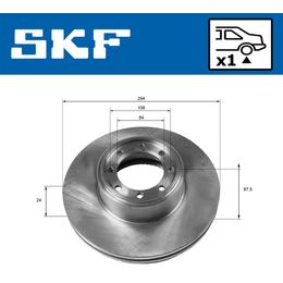 SKF Bremsscheibe vkbd90190v1 294mm 24mm f&uuml;r Iveco