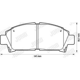 JURID Bremsbelagsatz, Scheibenbremse 572357j f&uuml;r TOYOTA