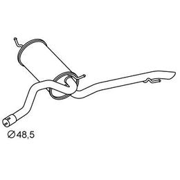 VEGAZ Endschalld&auml;mpfer fts461 f&uuml;r Fiat