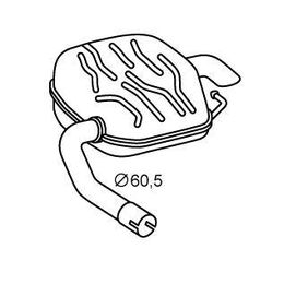 VEGAZ Endschalld&auml;mpfer fs744 links f&uuml;r Ford