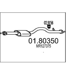 MTS MARKENTECHNIKSERVICEGMBH & CO. KG MTS Mittelschalld&auml;mpfer 0180350 f&uuml;r MITSUBISHI