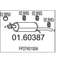 MTS MARKENTECHNIKSERVICEGMBH & CO. KG MTS Endschalld&auml;mpfer 0160387 f&uuml;r MAZDA