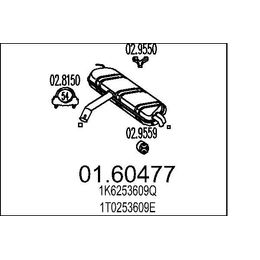 MTS MARKENTECHNIKSERVICEGMBH & CO. KG MTS Endschalld&auml;mpfer 0160477 f&uuml;r VW