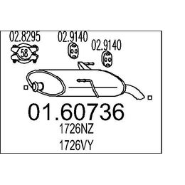 MTS MARKENTECHNIKSERVICEGMBH & CO. KG MTS Endschalld&auml;mpfer 0160736 f&uuml;r Peugeot