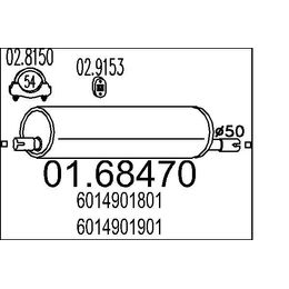 MTS MARKENTECHNIKSERVICEGMBH & CO. KG MTS Endschalld&auml;mpfer 0168470 f&uuml;r Mercedes
