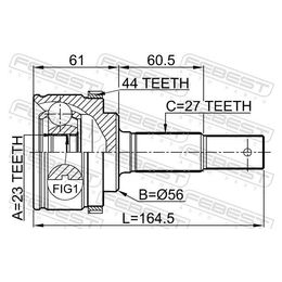 FEBEST Gelenksatz, Antriebswelle 0210p12qg18a44 Vorderachse f&uuml;r NISSAN
