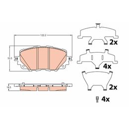 TRW Bremsbelagsatz, Scheibenbremse gdb2200 f&uuml;r ABARTH MAZDA