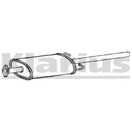 VEGAZ Mittelschalld&auml;mpfer fs640 f&uuml;r Ford