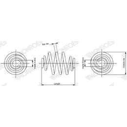 Monroe Fahrwerksfeder sp3992 f&uuml;r VAUXHALL