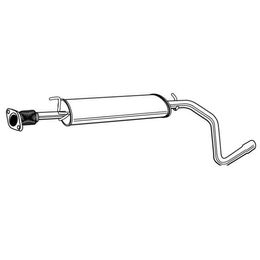VEGAZ Mittelschalld&auml;mpfer fts278 f&uuml;r Fiat