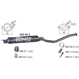 Ernst Mittelschalld&auml;mpfer 043052 f&uuml;r Opel GM