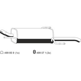 Ernst Endschalld&auml;mpfer 052283 f&uuml;r Opel GM