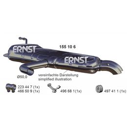 Ernst Endschalld&auml;mpfer 155106 f&uuml;r VAG