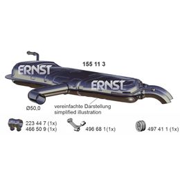 Ernst Endschalld&auml;mpfer 155113 f&uuml;r VAG