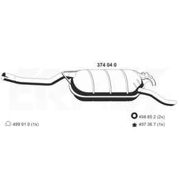 Ernst Endschalld&auml;mpfer 374040 f&uuml;r Mercedes
