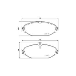 MAGNETI MARELLI Bremsbelagsatz, Scheibenbremse 363700450124 f&uuml;r Mercedes (BBDC)