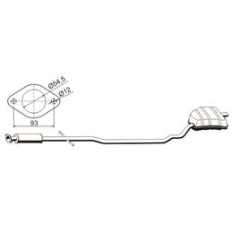 VEGAZ Endschalld&auml;mpfer mos239erns f&uuml;r MINI BMW