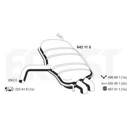 Ernst Endschalld&auml;mpfer 642118 f&uuml;r SEAT
