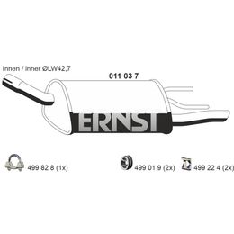 Ernst Endschalld&auml;mpfer 011037 f&uuml;r Opel GM