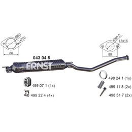 Ernst Mittelschalld&auml;mpfer 043045 f&uuml;r Opel GM