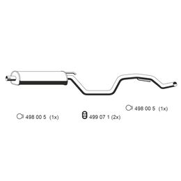 Ernst Mittelschalld&auml;mpfer 043113 f&uuml;r Opel GM