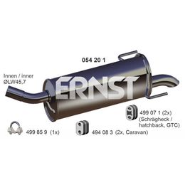 Ernst Endschalld&auml;mpfer 054201 f&uuml;r Opel GM